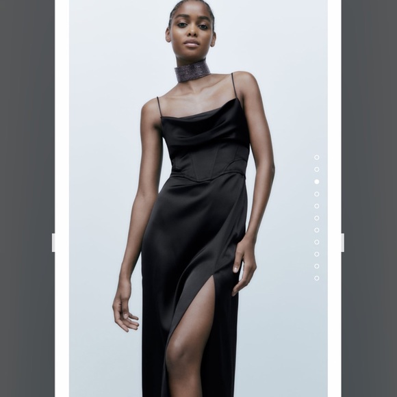 Zara | Dresses | Zara Satin Corset Slip Dress | Poshmark